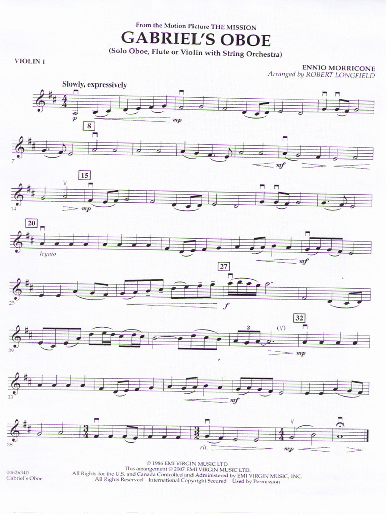 Gabriels-Oboe-Partituras | PDF