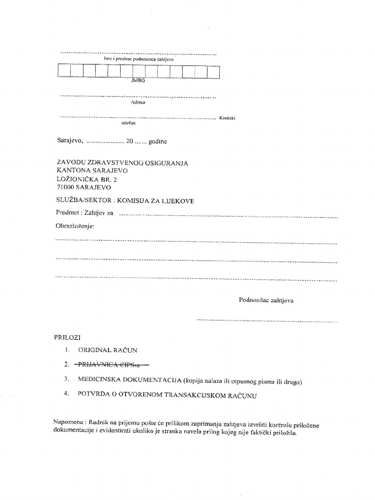 Zahtjev-za-refundaciju-lijekova | PDF