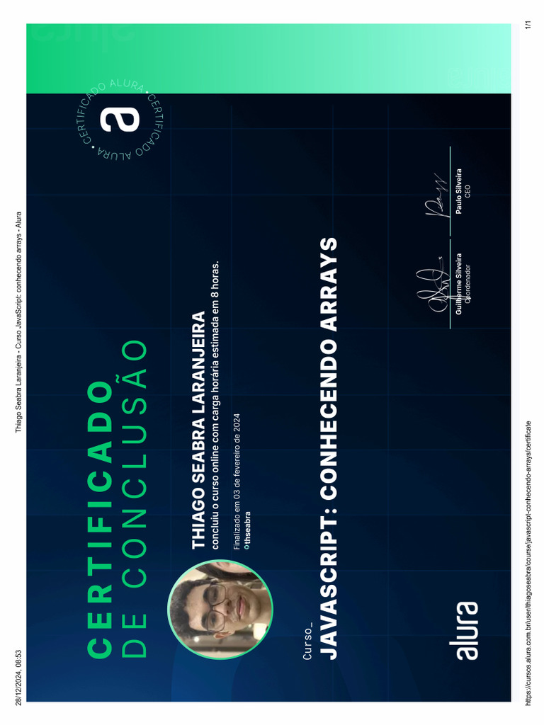 JavaScript Conhecendo Arrays | PDF