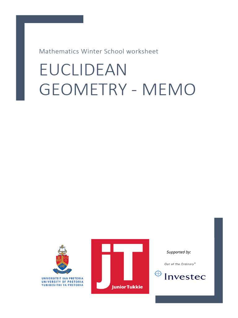 Euclidean Geometry Worksheet Memo | PDF | Circle | Euclidean Plane Geometry