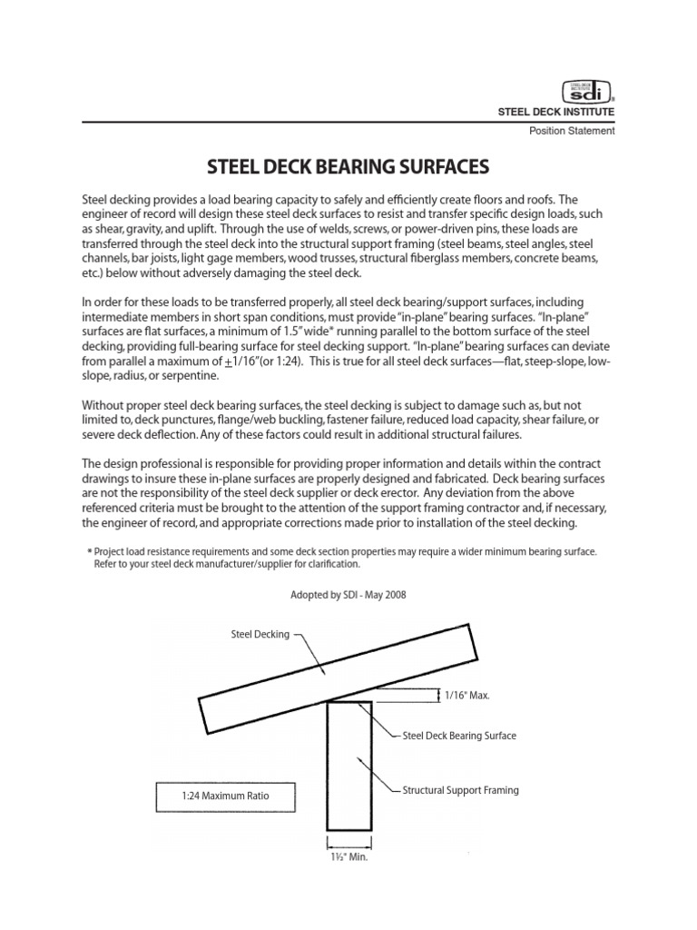 Article - Steek Deck Bearing Surface | PDF | Deck (Ship) | Beam (Structure)