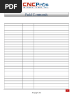 Fadal Command Menu Quick Reference | PDF | Feedback | Numerical Control