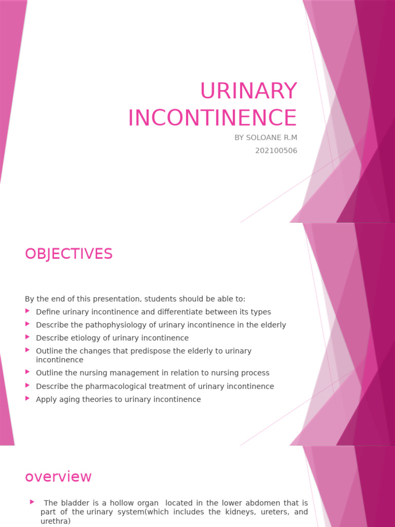 Urinary Incontinence NRS4306 | PDF | Urinary Incontinence | Urination