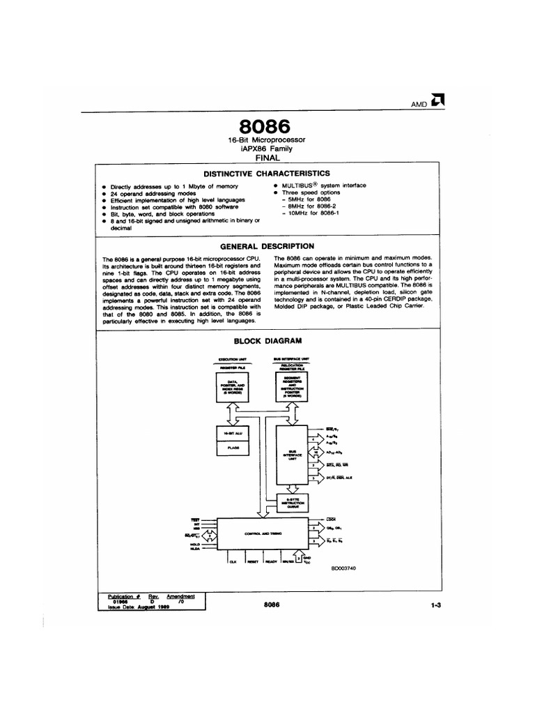 Amd 8086 | PDF