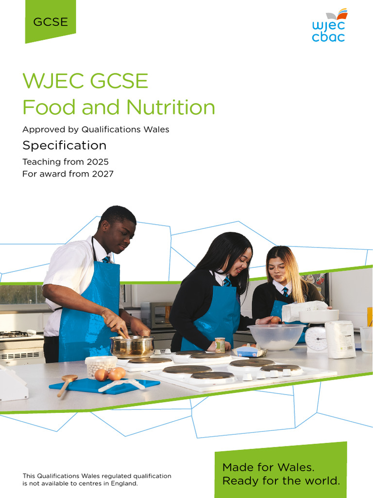 Wjec Gcse Food and Nutrition Specification | PDF | Nutrients | Learning