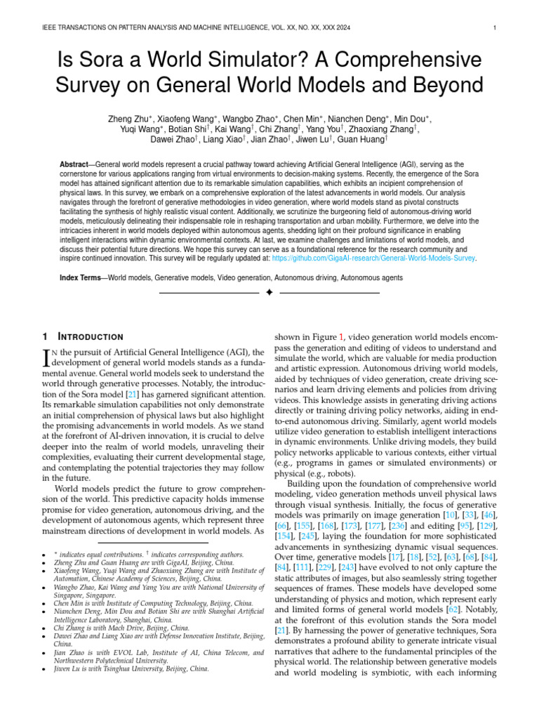 Is Sora a World Simulator A Comprehensive | PDF | Computer Vision | Computational Neuroscience