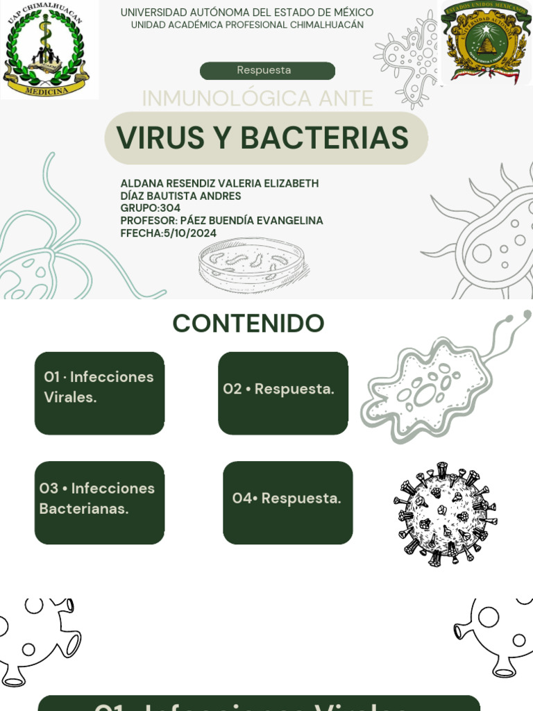 Respuesta Inmune- Virus y Bacterias | PDF | Sistema inmune | Virus