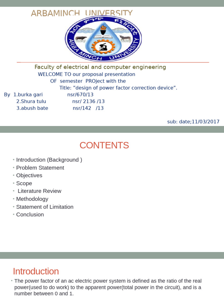 Arbaminch University Proposal | PDF | Ac Power | Electric Power