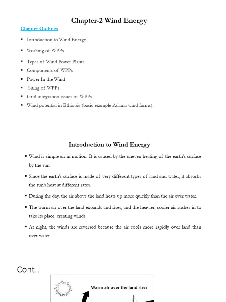 Chapter-2 Wind Energy | PDF | Wind Turbine | Wind Power