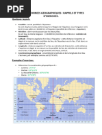 Coordonnées géographiques en 3ème | PDF | Longitude | Latitude