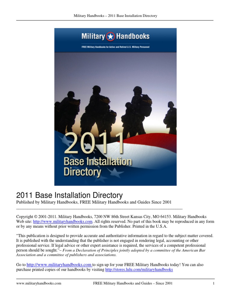 2011 Base Installation Directory | PDF | Maxwell Air Force Base ...