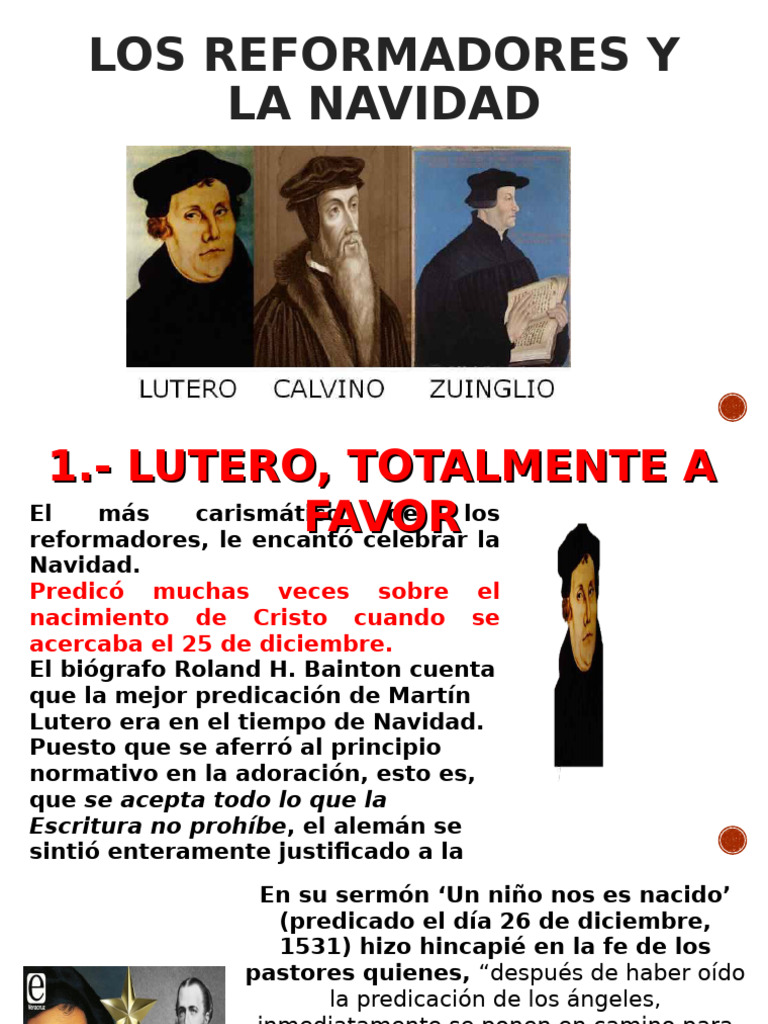 Los Reformadores y La Navidad | PDF | John Calvin | Martin Luther