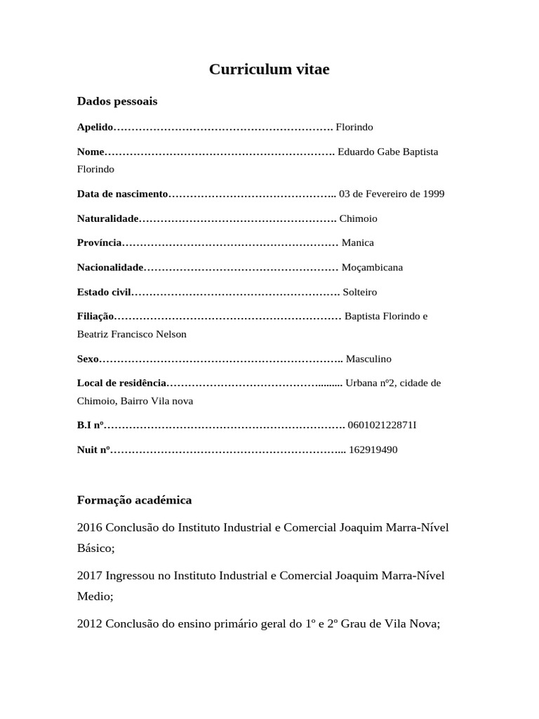 Curriculum Vitae Eduardo | PDF