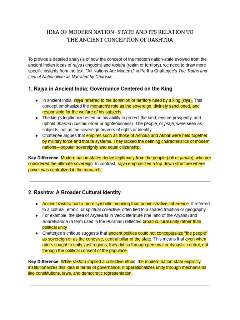 Evolution of Modern Nation State Partha Chatterjee | PDF | Nation State ...