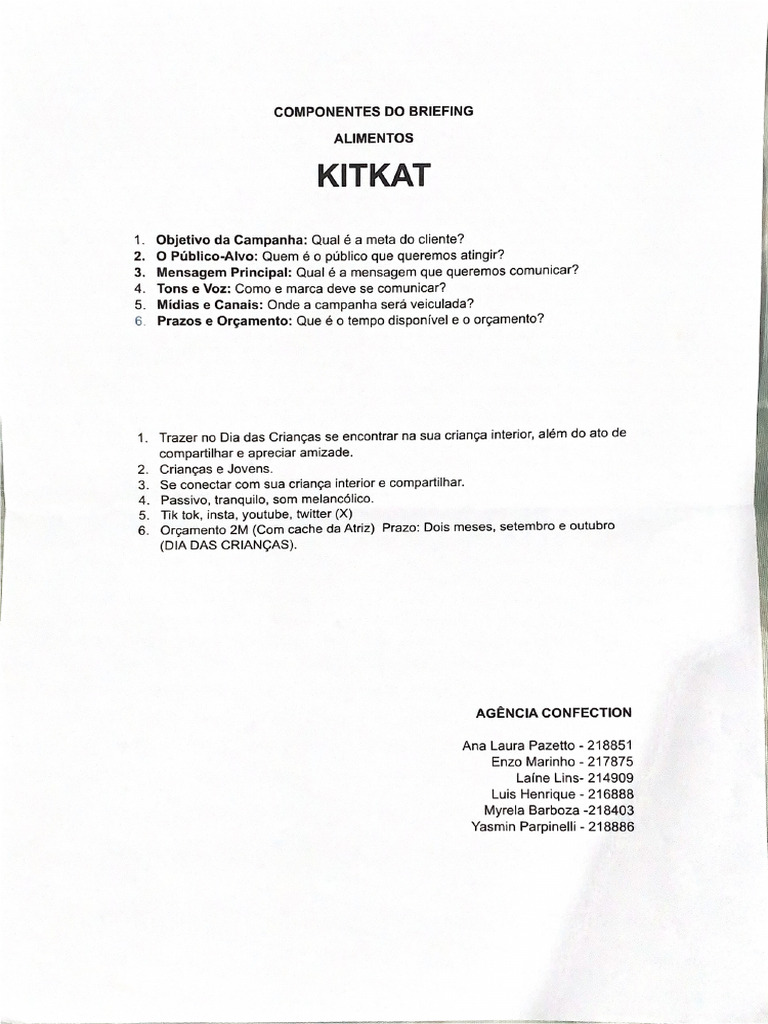 MINI BRIEFING KITKAT | PDF