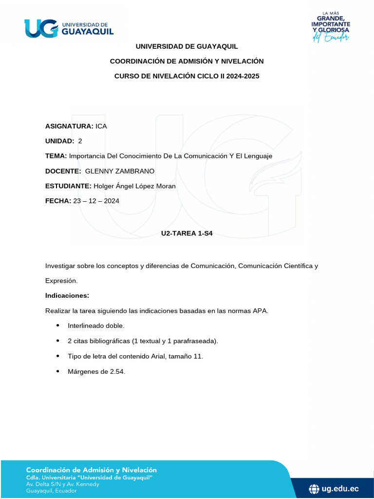 U2-Tarea - 1 - Formato - Editado 2 | PDF | Comunicación | Las emociones