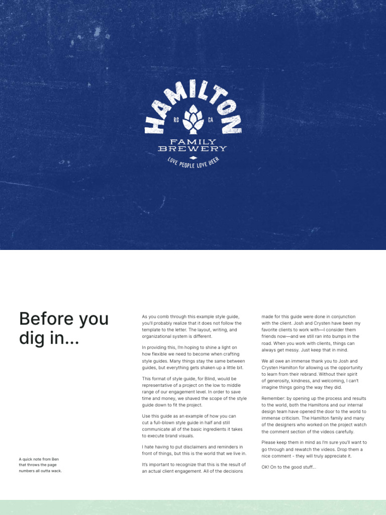 01.3 Hamilton Style Guide | PDF | Typography | Logos