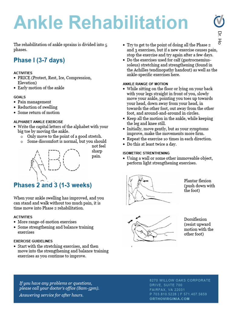 Ankle Exercise | PDF | Musculoskeletal System | Lower Limb Anatomy