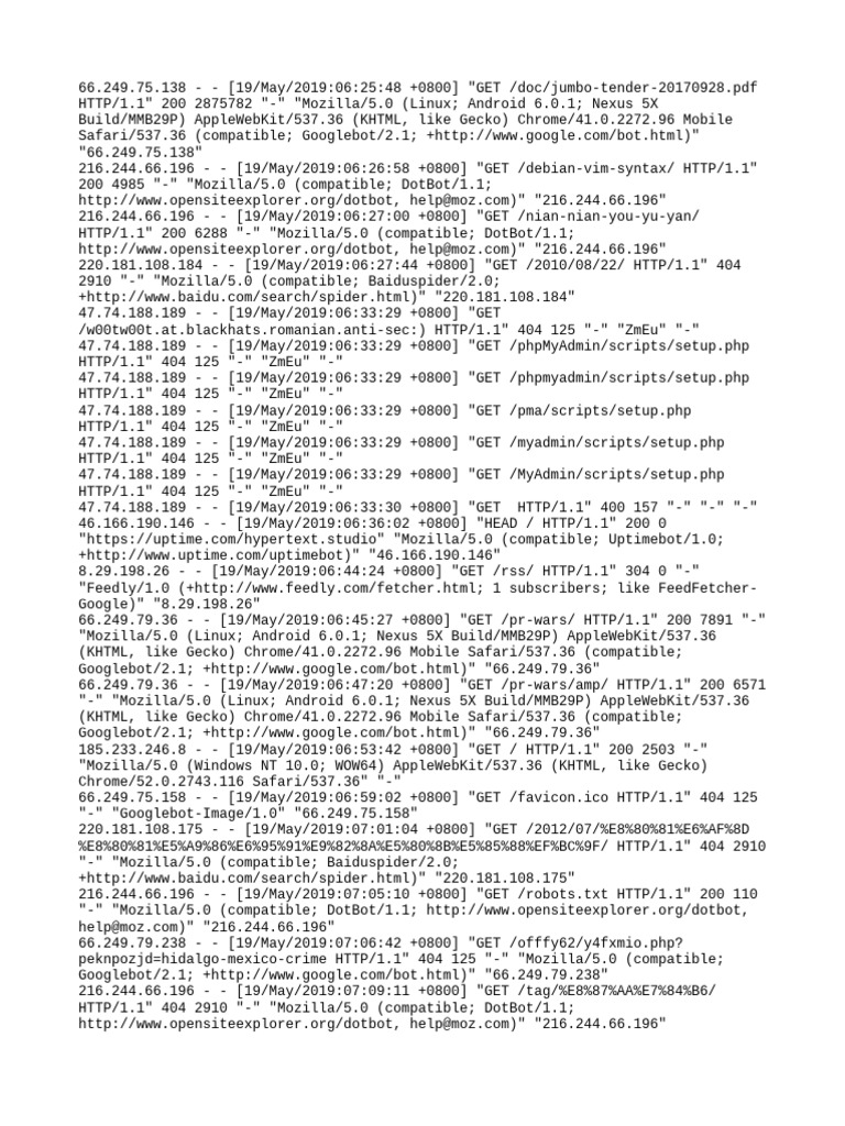 Web Traffic Log Analysis | PDF | Software | Web Software