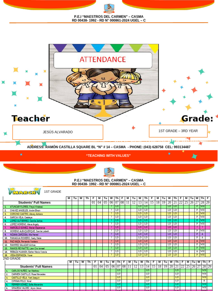Year Attendance 2024 | PDF