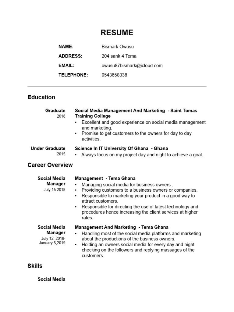 Kobby Default Resume | PDF
