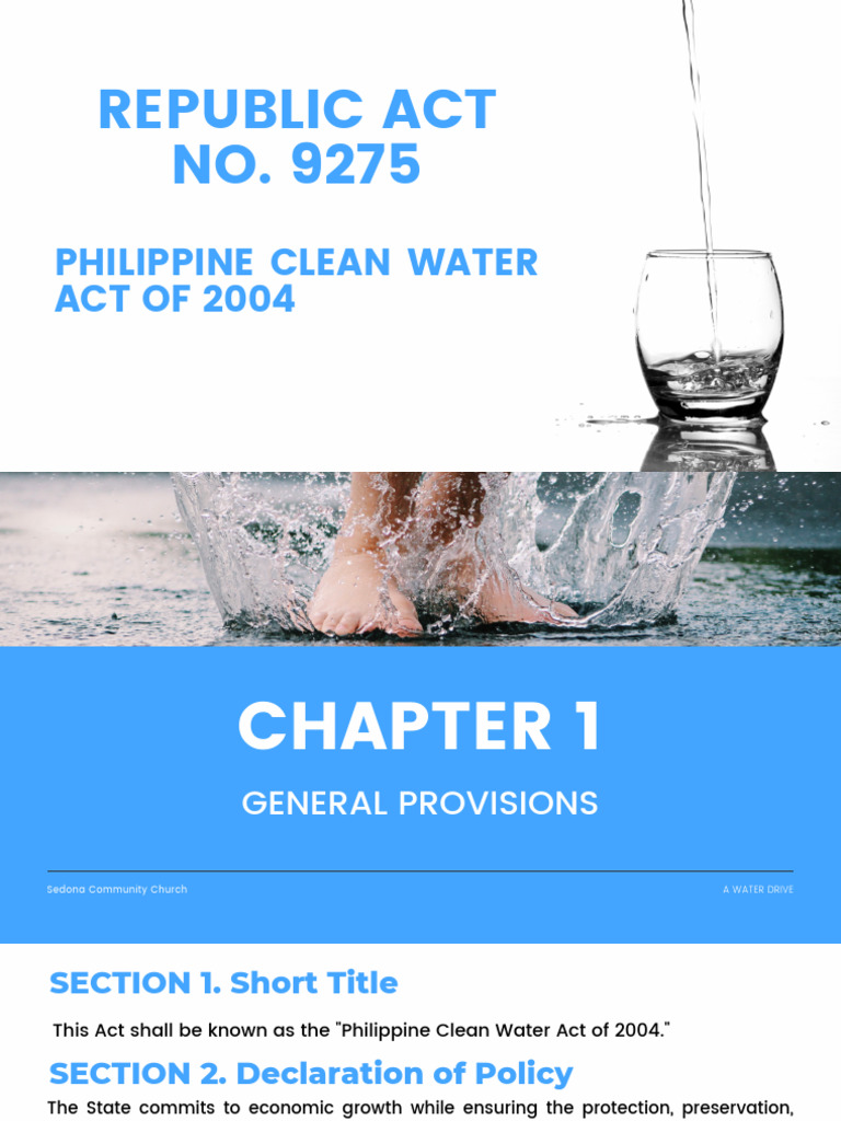 FE 2101_Group 3_Republic Act No. 9275 | PDF | Water Quality | Water ...