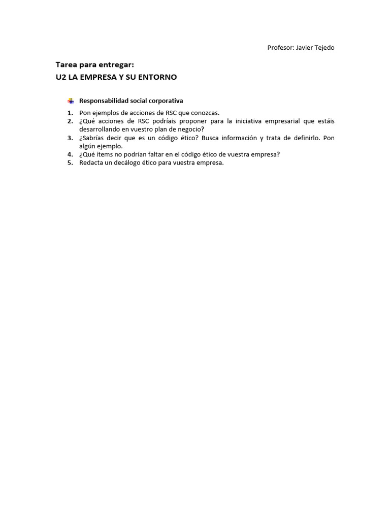 EIE U2 Tarea para Entregar | PDF