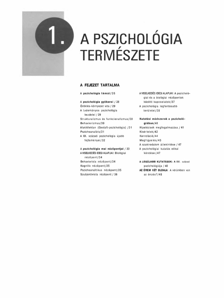Atkinson Pszichológia 1. Fejezet | PDF