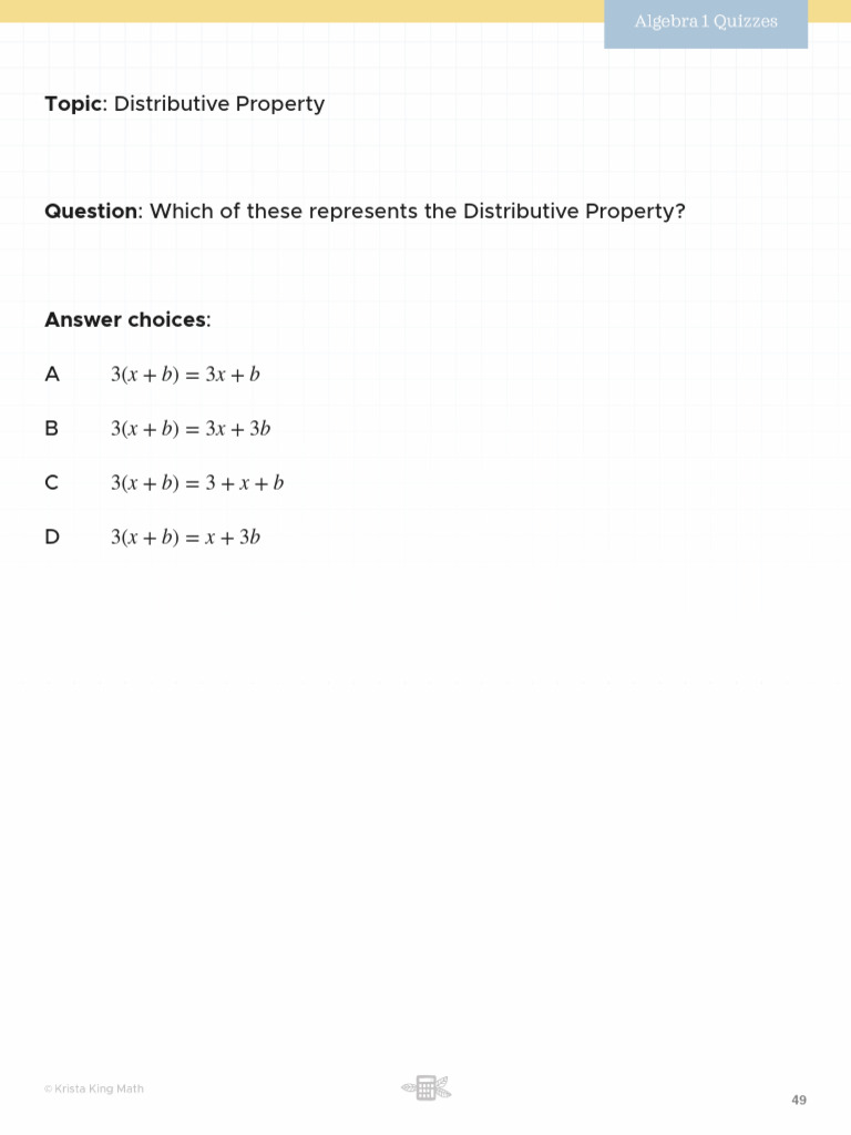 Understanding the Distributive Property | PDF