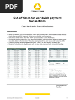 IMT Currency Cut Off Times Guide | PDF | Foreign Exchange Market ...