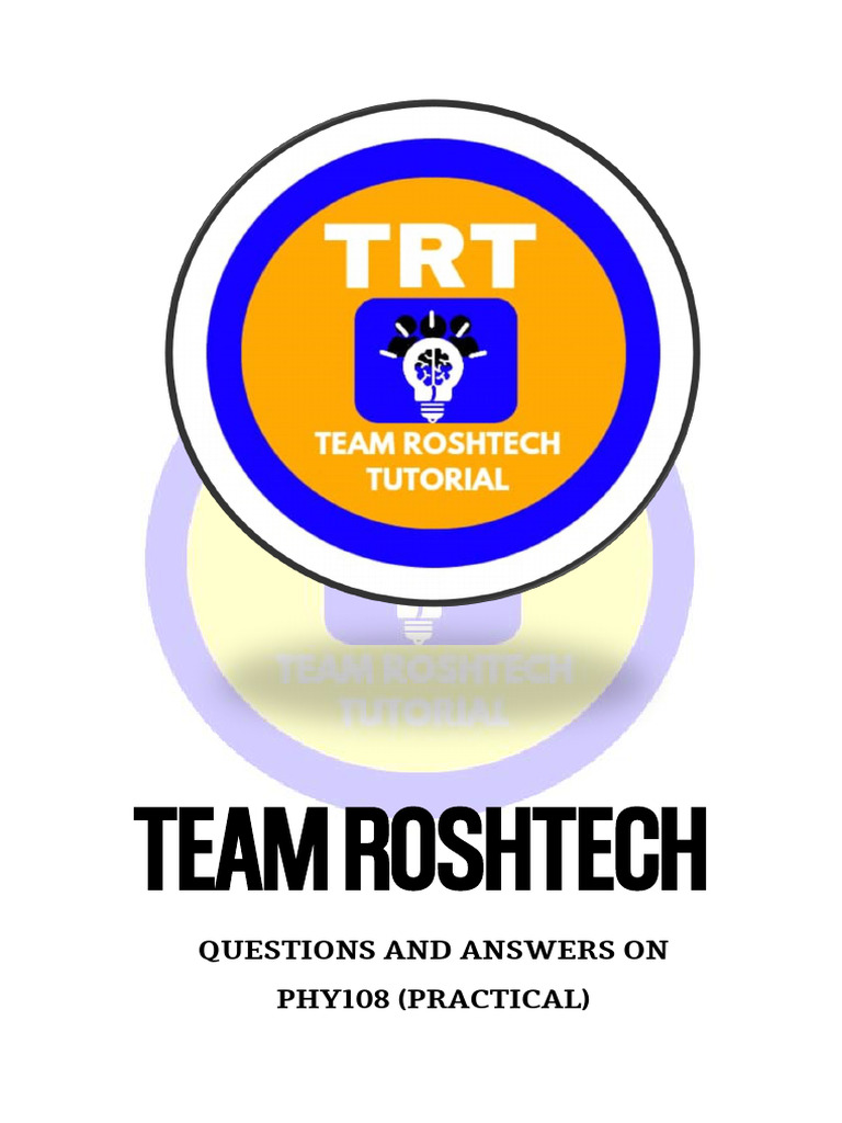 Team Roshtech - Phy108 (Practical) | PDF | Force | Pendulum