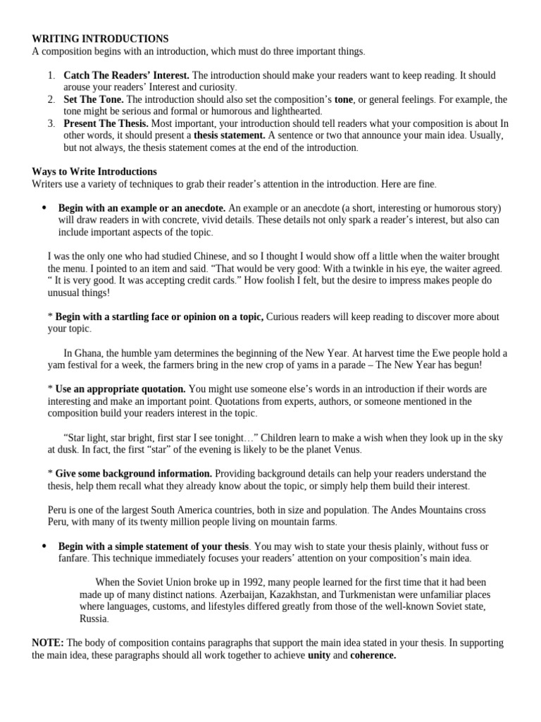 Writing Introductions and Conclusions | PDF | Curiosity