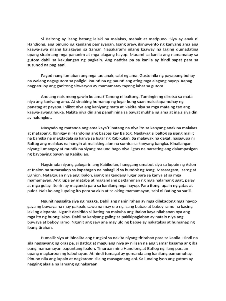 Buod NG Ibalon | PDF