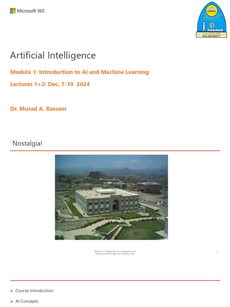 AI_Lecture 1+2 | PDF | Machine Learning | Artificial Intelligence