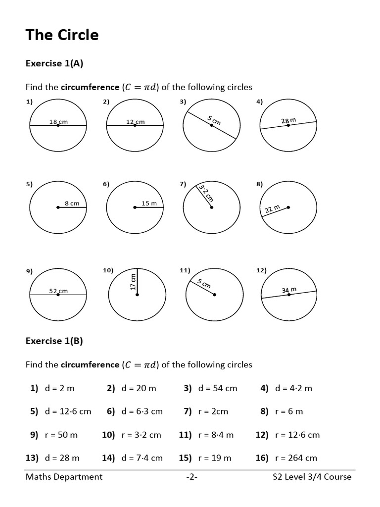 Circles and Composite Shapes | PDF | Geometric Measurement | Euclidean ...