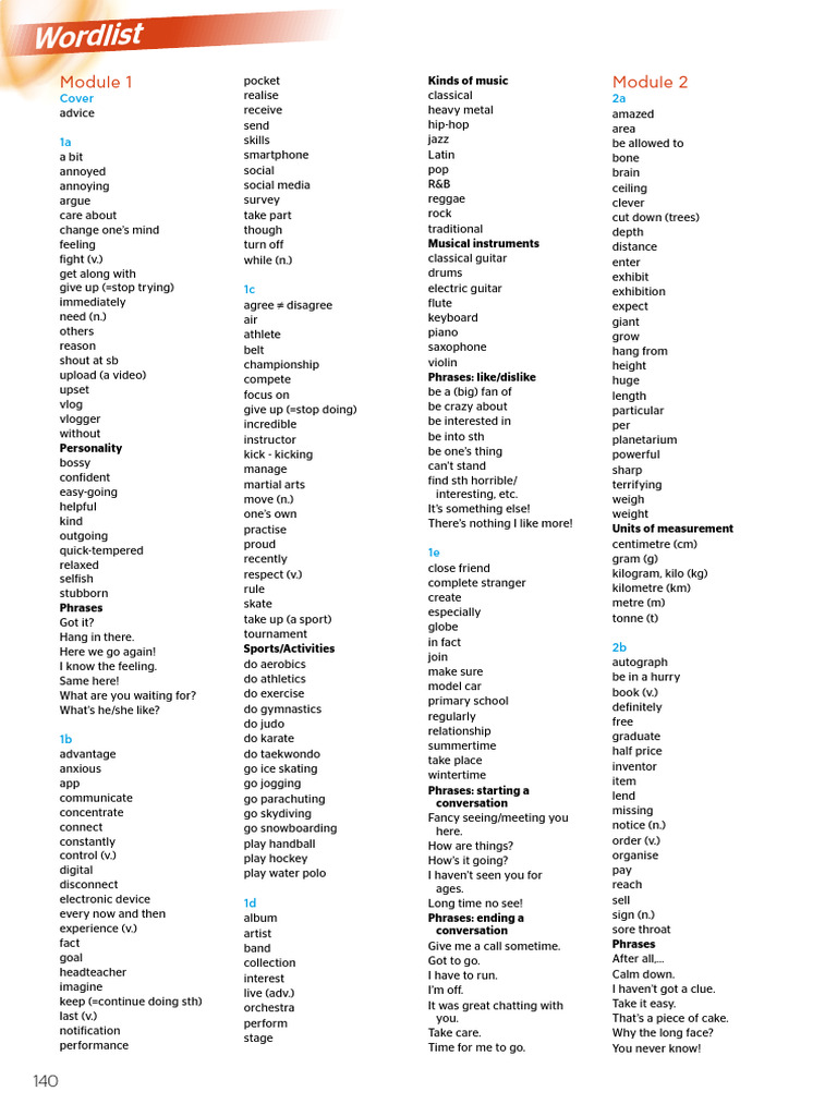 Portal to English 3 Wordlist | PDF