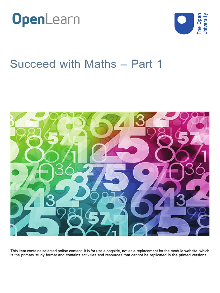 succeed_with_maths___part_1_printable | PDF | Percentage | Multiplication
