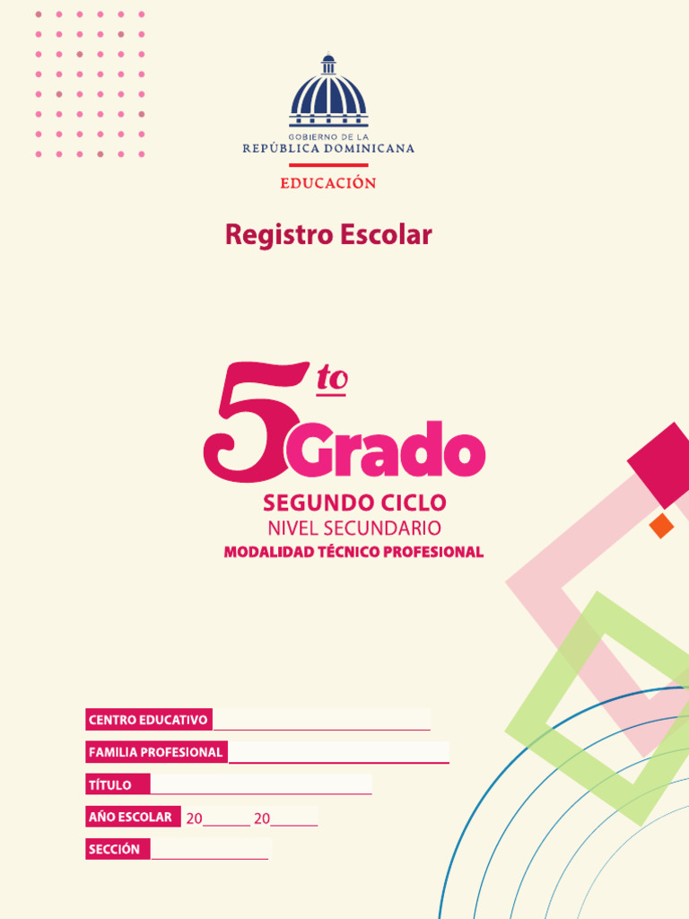 Registro 5to Tecn Pdf Evaluación Plan De Estudios