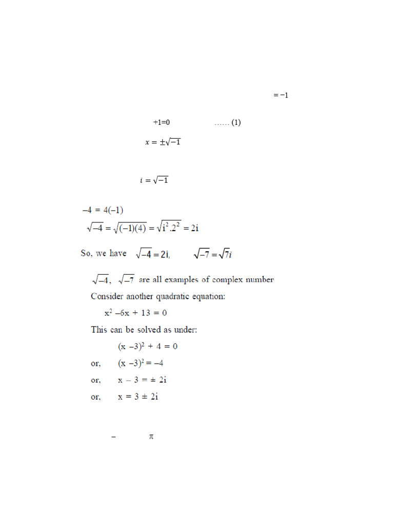 Introduction To Complex Numbers Complex Numbers: A Bi A B I X R | PDF ...