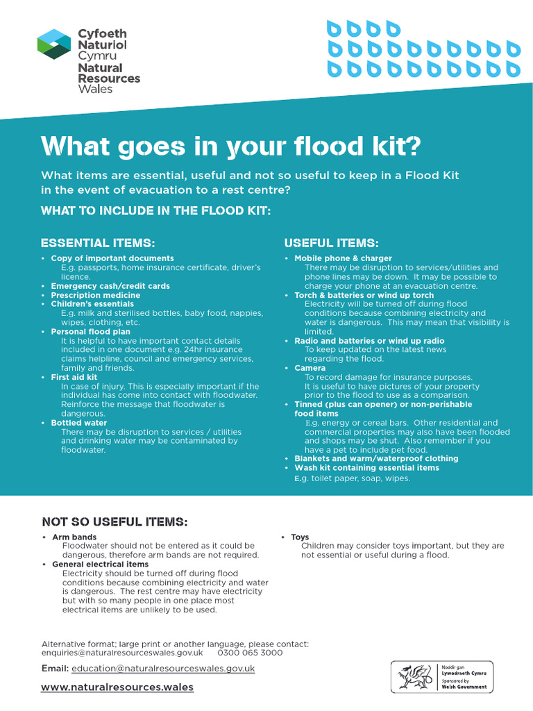 Information Sheetwhat Goes in Your Flood Kit | PDF | Flood
