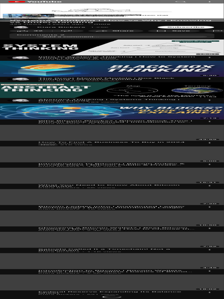 Systems Thinking How vs Why Knowing vs Understanding - YouTube | PDF | Bitcoin | Banking Technology