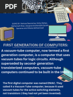 The 1ST Generation of Computers | PDF | Electronics | Vacuum Tube