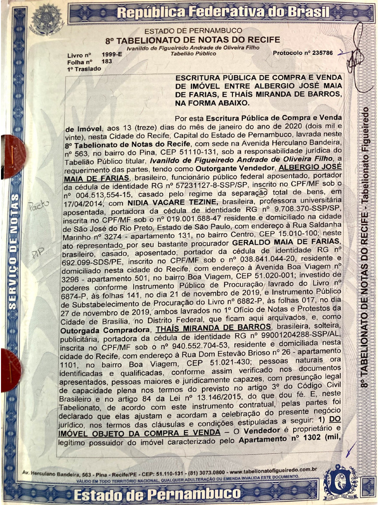 Registro Imóvel | PDF