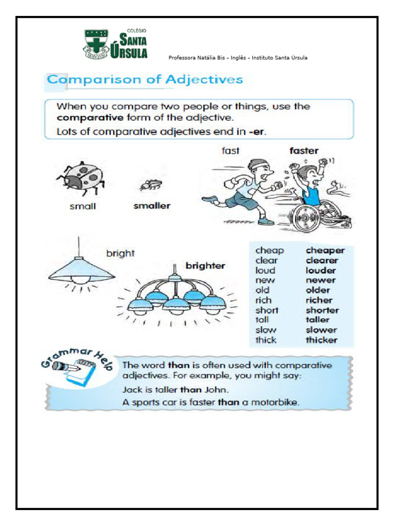 Comparative Vs Superlative Full Explanation | PDF | Morfologia linguística | Linguística