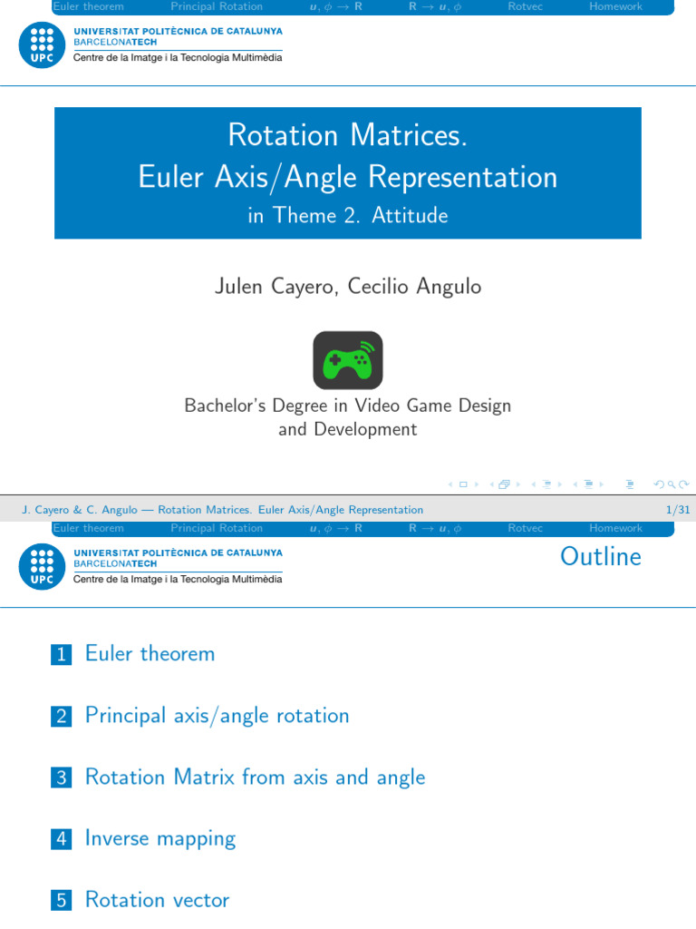 2 2 Euler EigenAxis EigenAngle | PDF | Rotation | Matrix (Mathematics)