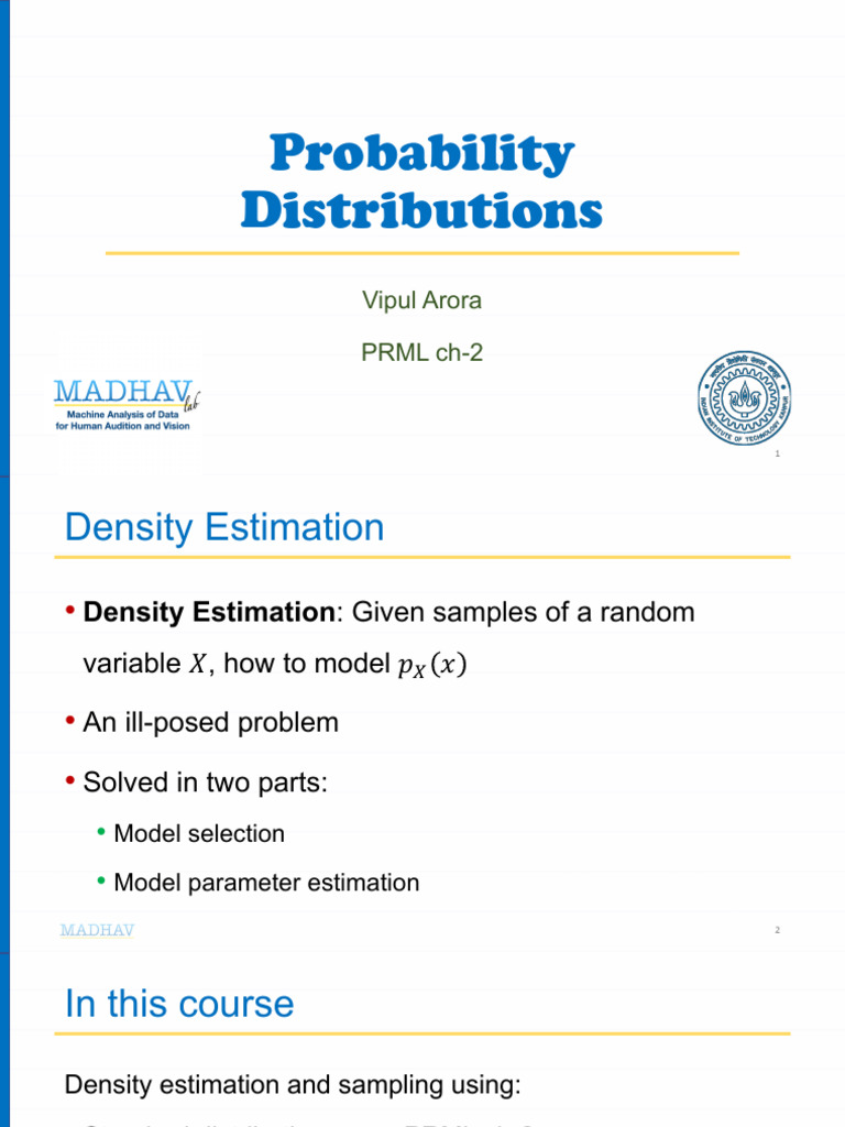 04 Distr | PDF | Probability Density Function | Estimation Theory