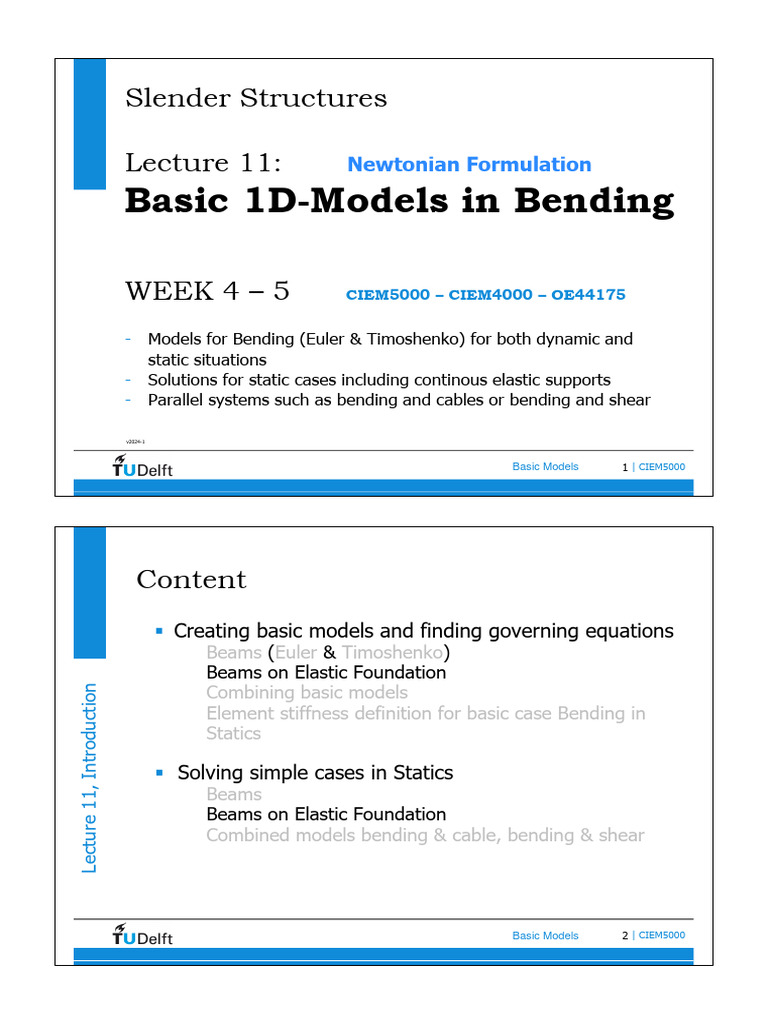 2022 CIEM 4000-5000 Lecture 11-v2024 | PDF | Bending | Beam (Structure)