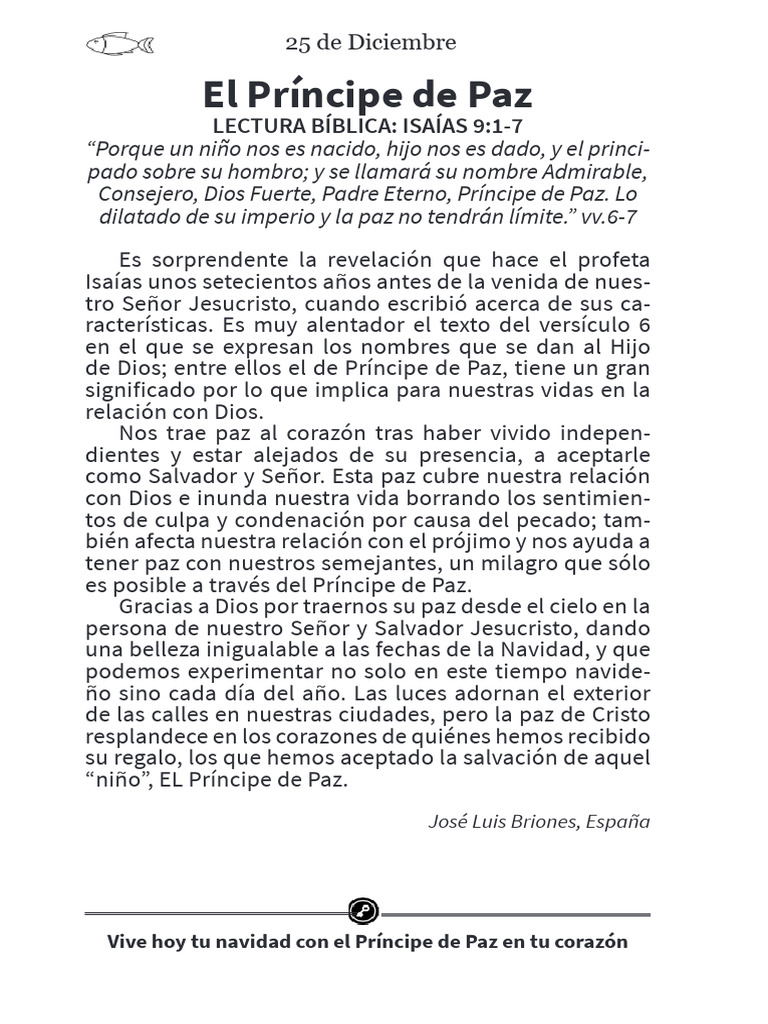 El Príncipe de Paz en Navidad | PDF