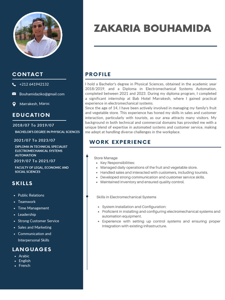 Blue Light Blue Color Blocks Flight Attendant CV (6) | PDF