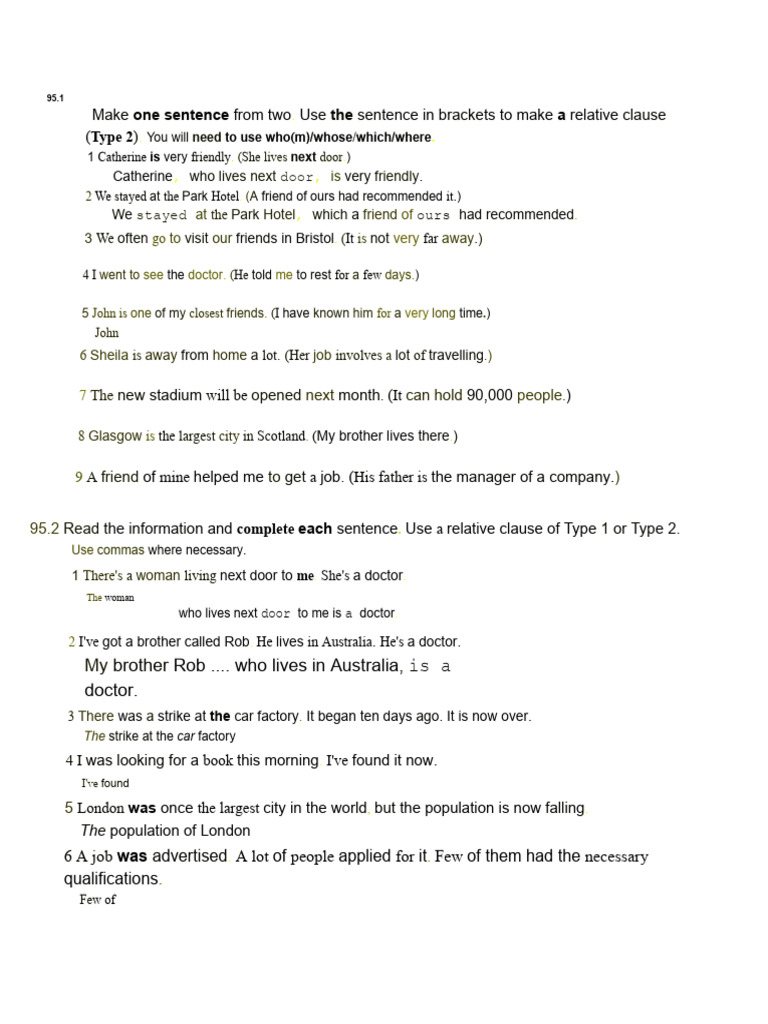 Mastering Relative Clauses in English | PDF